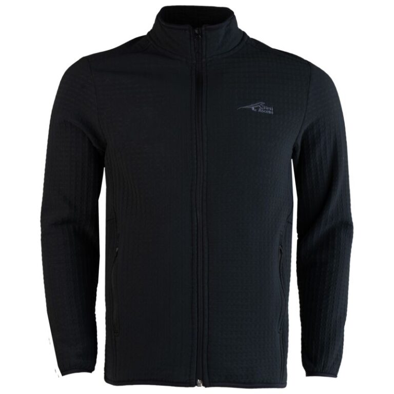 First Ascent Men's Rove Full Zip Fleece Top - Black & Slippery Stone ...